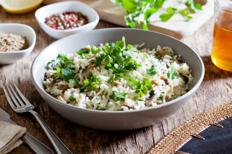 Brunt ris och vilda svampar | Arono.se