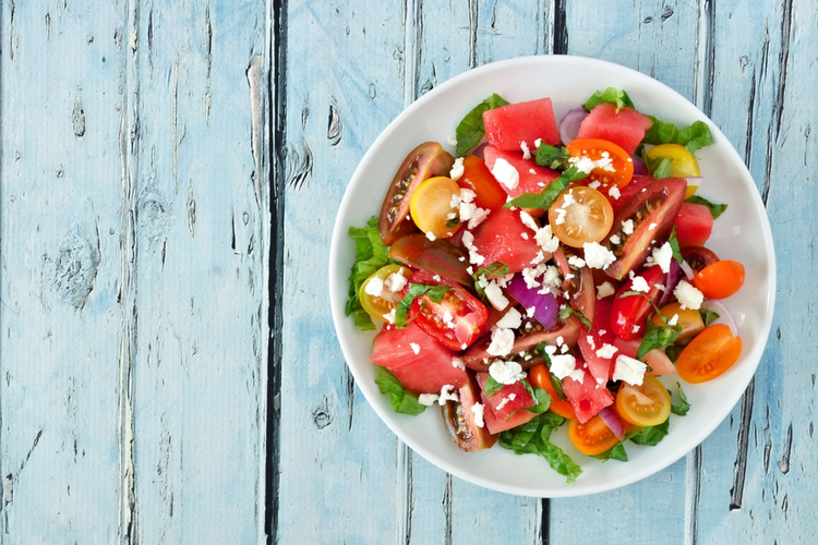 Vannmelon tomatsalat | Arono.no